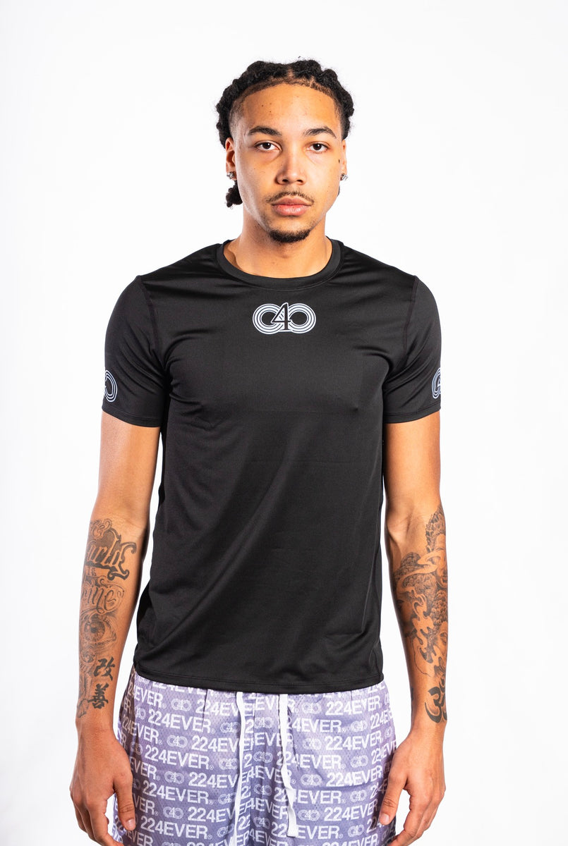 224 ‘TEAL’ BLACK COMPRESSION SHIRT – 224EVER.CO