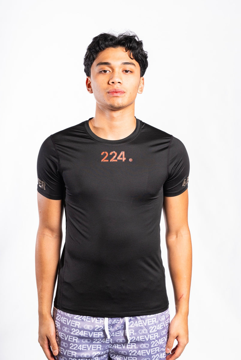 224 ‘AUBURN’ BLACK COMPRESSION SHIRT – 224EVER.CO