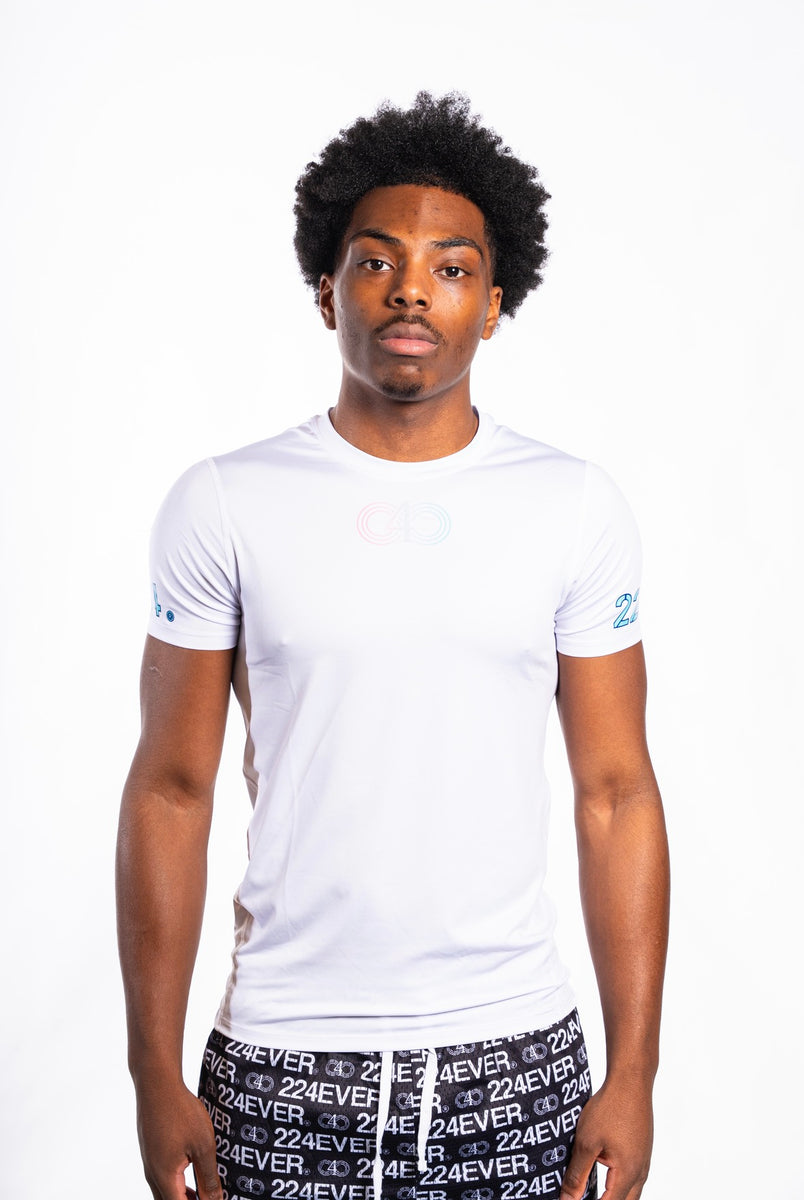 224 ‘MINT’ WHITE COMPRESSION SHIRT – 2DAY 2MORROW 4EVER